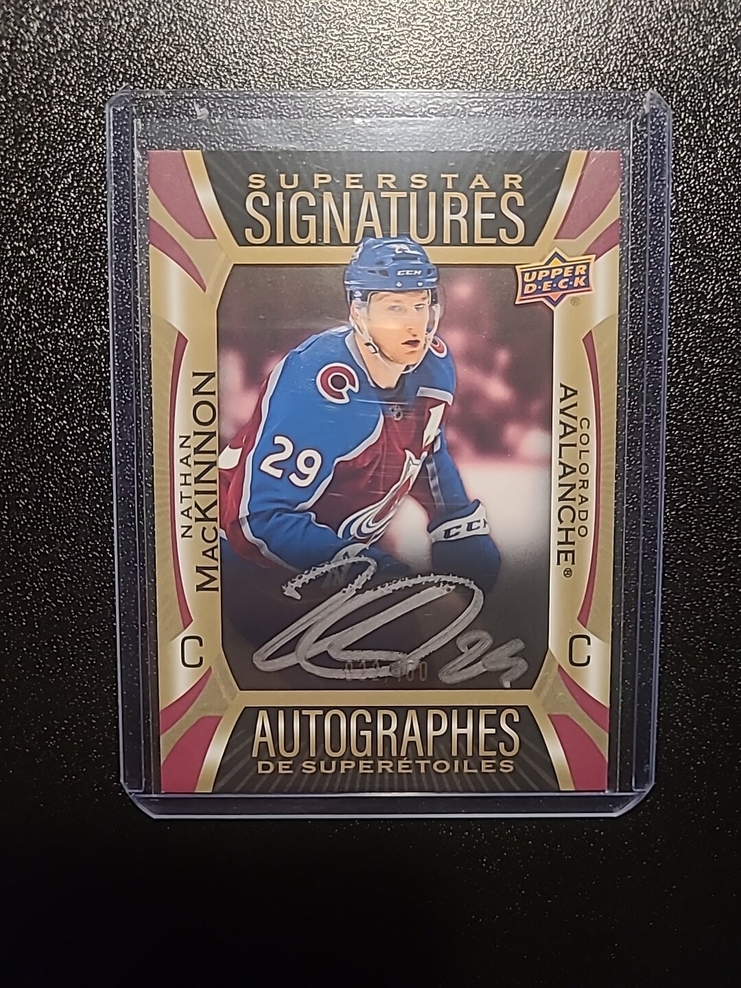 23-24 Upper Deck Tim Horton's Nathan Mackinnon Autograph Redemption #22 ...