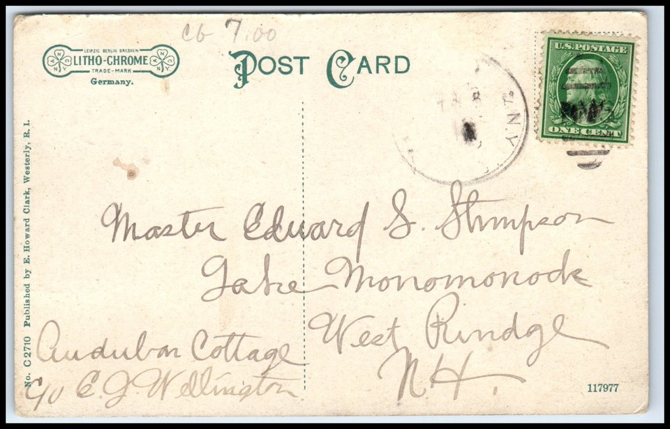 Postcard Pierce Street Trolley Bridge, Westerly, R. I. RI U103 | eBay