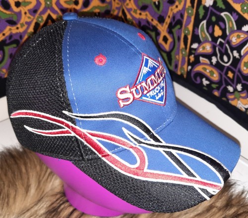 Crisp/New SUMMIT TRUCKING LLC FLAME Unisex O/S Meshback Strapback ...