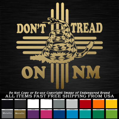 - ZIA Don't Tread on NM state flag 1776 snake New Mexico Sticker Decal ...