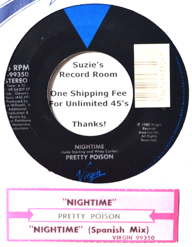 Pretty Poison Nightime Night Time #C 80's Dance Pop Jukebox Strip & 45 ...