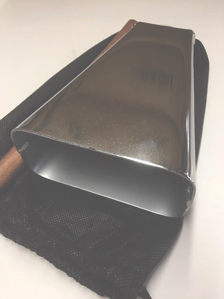 Hand Held Cowbell Chrome ES-4 Type With Stick & Cowbell Pouch. | eBay