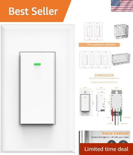 Energy-Efficient Smart Light Switch - Alexa & Google Assistant ...