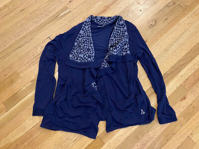 Pendleton Navy Blue XL Waterfall Open Front Cardigan Aztec Print | eBay