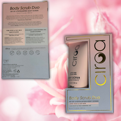 Ciroa Body Scrub Rose & Oatmeal Coconut & Macadamia Oil Duo Pack | eBay