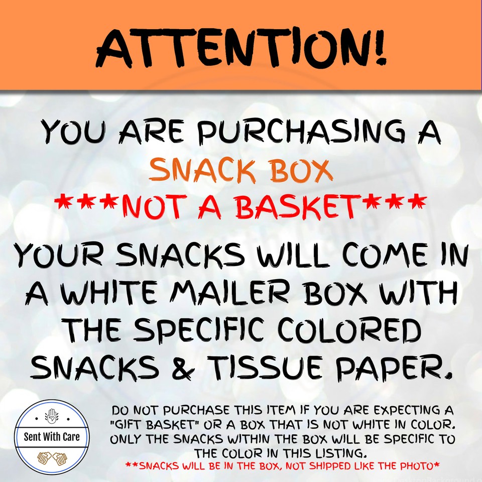 Orange Snack Box - Orange Snacks Orange Party Candy Cookies Orange Gift ...