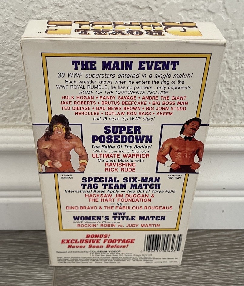 RARE WWF The Royal Rumble 1989 VHS Coliseum Home Video Tape TESTED AND ...