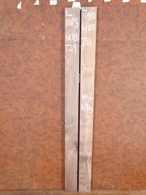 Qty2 American Black Walnut Planed Plank/Strip/Slat Timber (130210 ...