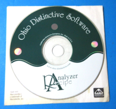 Ohio Distinctive Software Recipe Analyzer RARE | eBay