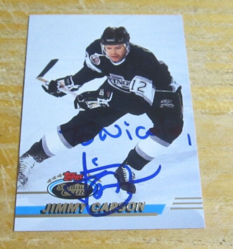 Jimmy Carson Autographed Signed 1993-94 Stadium Club #118 Card NHL ...