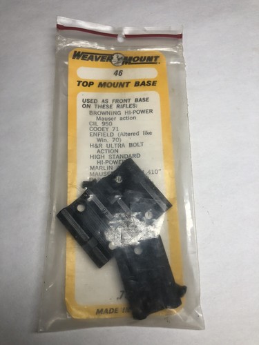 Vintage Weaver 46 Top Mount Bases with Screws for Browning,Mauser ...