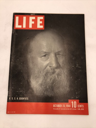 LIFE MAGAZINE : COVER: U.S.S.R. Scientists . OCT 23, 1944. | eBay