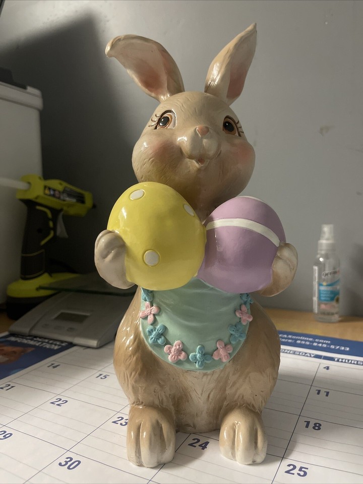 Tkmaxx Homesense Easter Spring Bunny Rabbit Holding Eggs Ornament ...