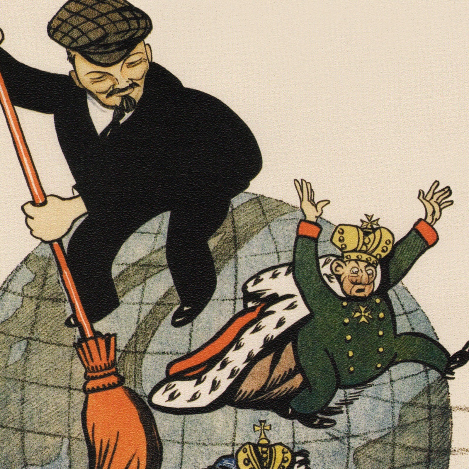 Comrade Lenin Cleans the Earth of Scum 1920 Poster Print, Soviet USSR ...