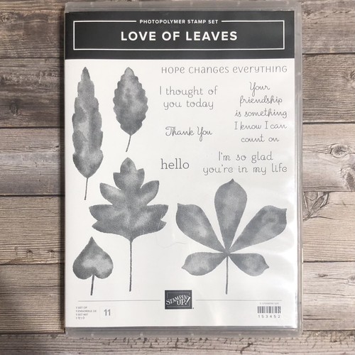 Stampin Up LOVE OF LEAVES Stamp Set Fall Autumn Leaf Friendship Thank ...