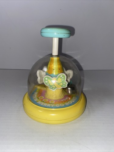 Vintage Tomy Push N Merry Go Round Carousel Musical Baby Toddler Baby ...