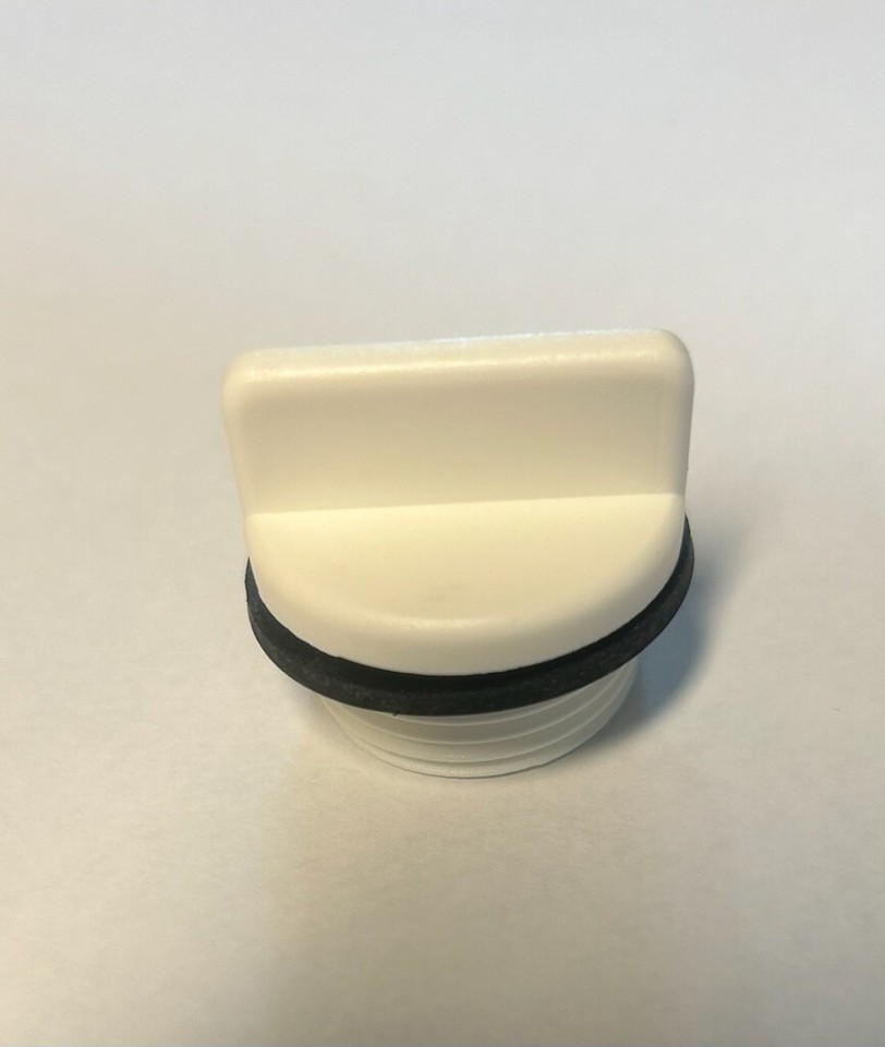 Boston Whaler Drain Plug W/Gasket Boat OEM White Marelon 1" Threaded ...