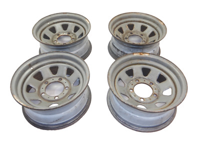 Jeep CJ CJ5 CJ7 45-86 OEM Factory Steel Rim Set of 4 Wheels 15x7 5 x 5. ...