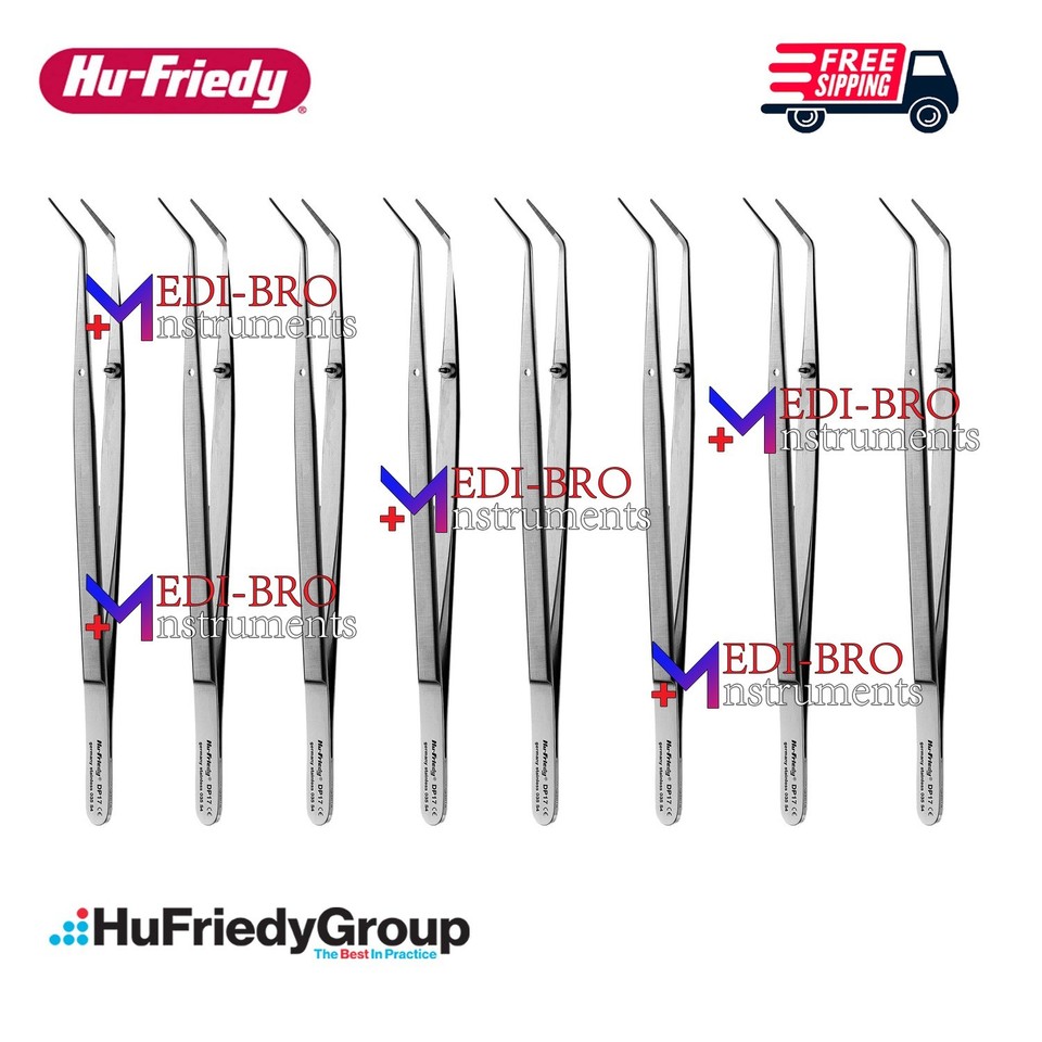 8 pcs Hu-Friedy DP18 Cotton & Dressing Pliers Stainless Steel Dental ...