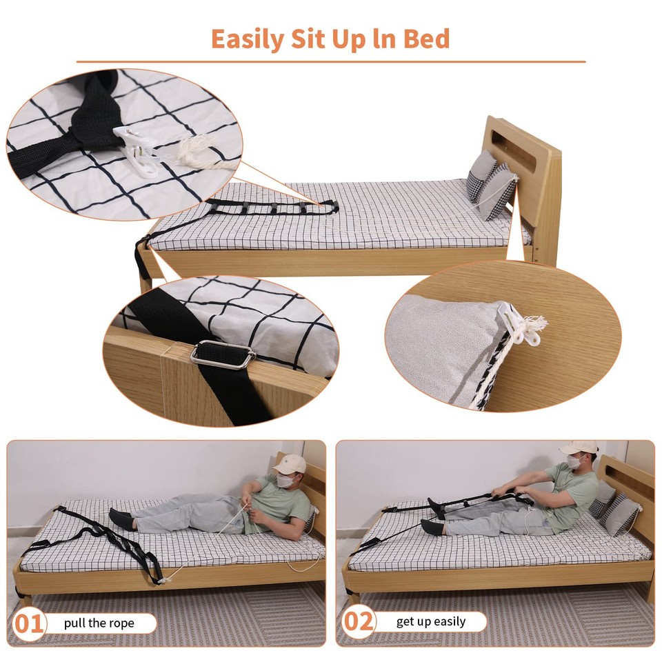 Bed Ladder Assist 160 Inch Black Pull Up& Sit Up Assist Device ...