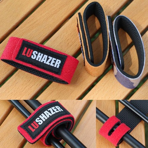 25*3*0.35cm Fishing Rod Tie 5 Colors Belts Loop Elastic Wrap Band ...