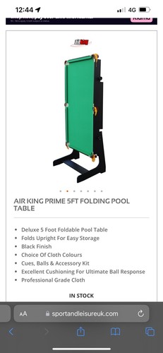 Hy-Pro 5ft Folding Snooker and Pool Table ( B Grade 14611 ) | eBay UK