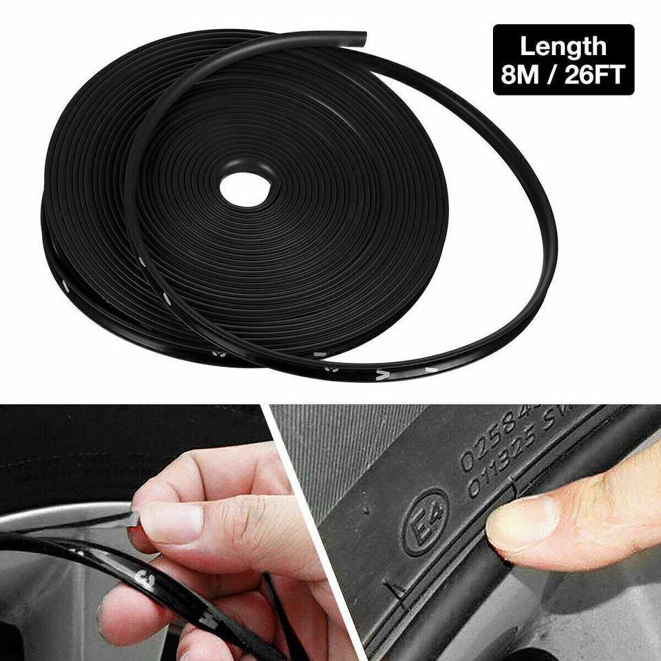 8M Car Wheel Hub Rim Edge Protector Ring Tire Guard 26Ft in Black and ...