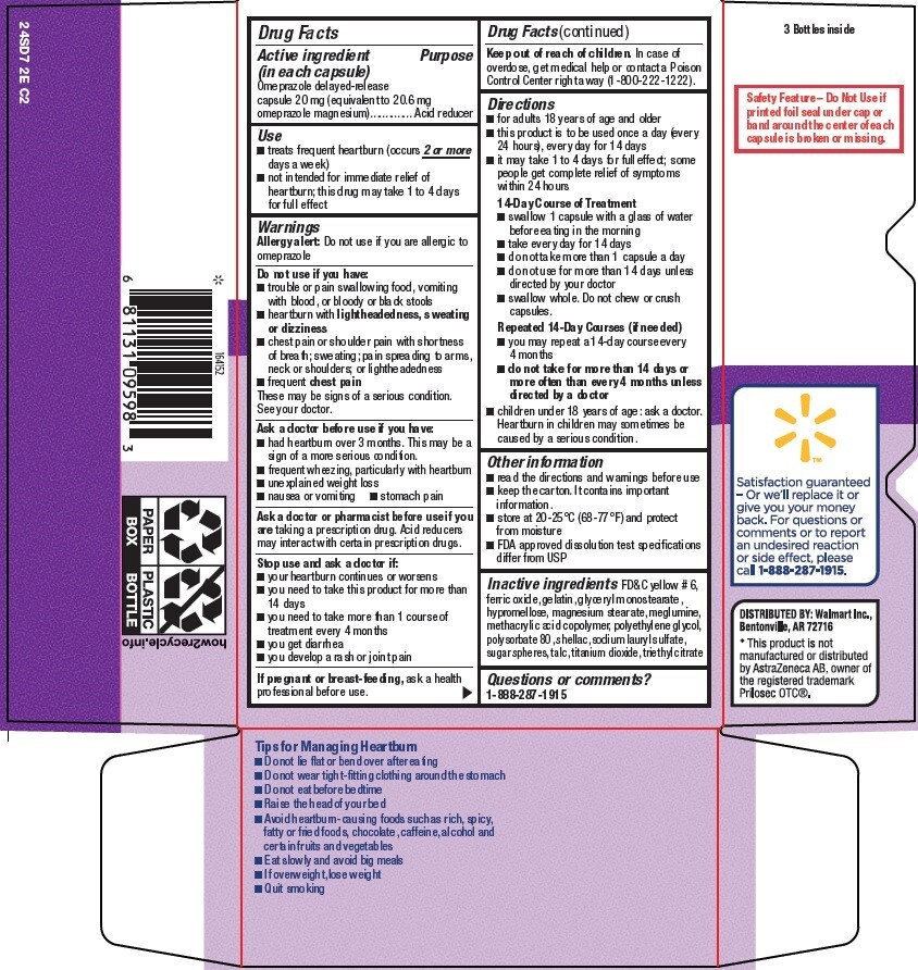 6X Equate Omeprazole OTC acid reflux GERD reducer delayed release 84 ...