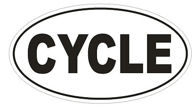 CYCLE Oval Bumper Sticker or Helmet Sticker D529 Laptop Cell Bicycle ...