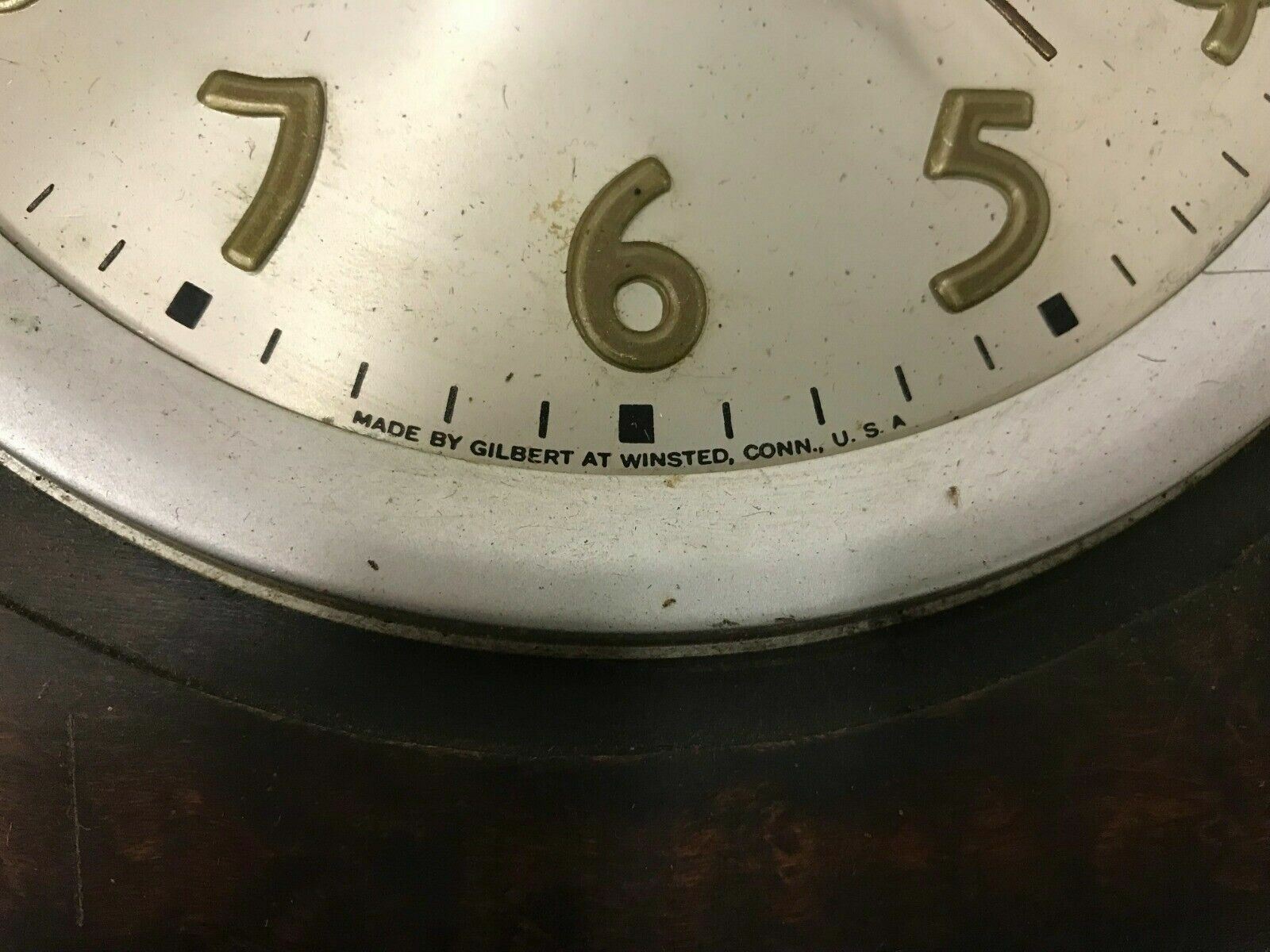 Antique Gilbert Mantle Clock 1807 Tambour Electric Vintage Collectible ...