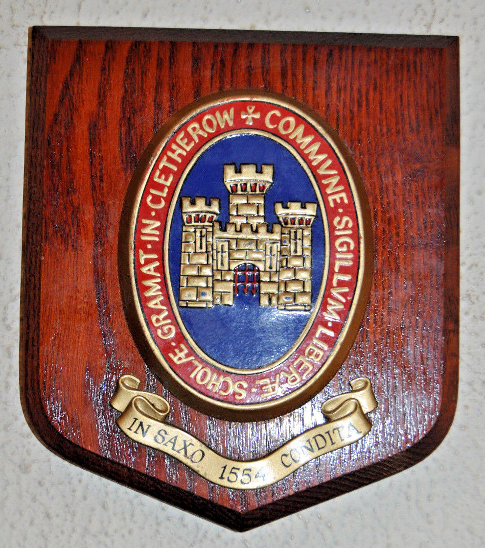 Clitheroe Royal Grammar School plaque shield coat of arms crest | eBay UK