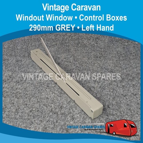 Caravan WIND OUT WINDOW • CONTROL BOX • 290mm ( LEFT HAND GREY ) W0144 ...