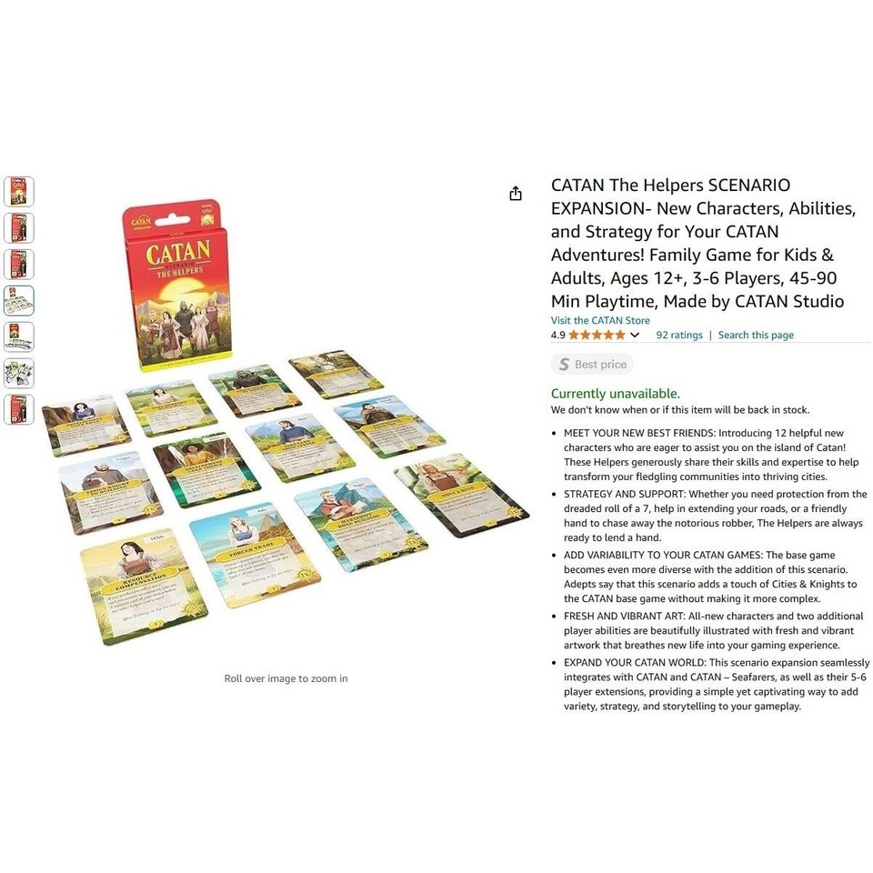 CATAN The Helpers SCENARIO EXPANSION | eBay