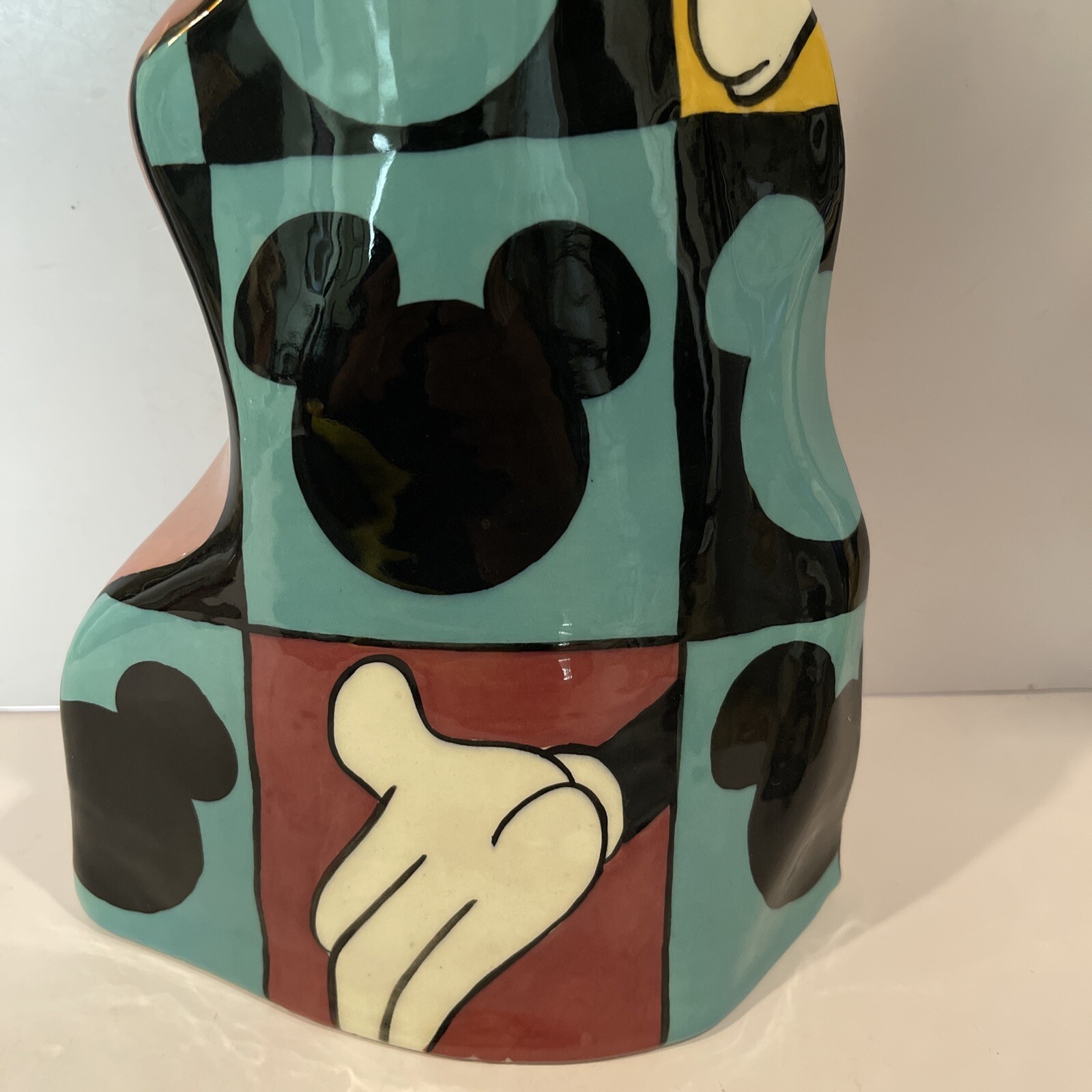 Rare Disney "Positively Mickey" Vase by M Lee 1995 - Limited Edition 27 ...