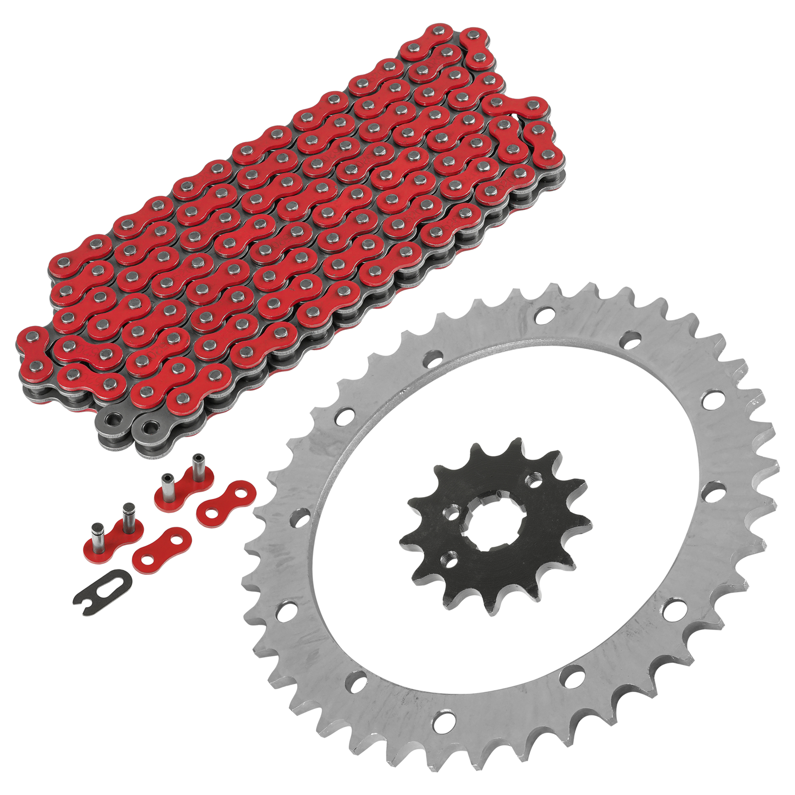 Red Drive Chain And Sprockets Kit for Yamaha Warrior 350 YFM350X 1989 ...