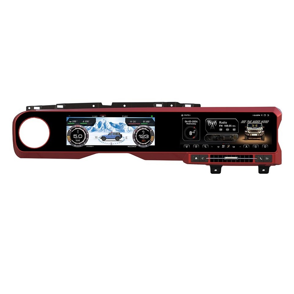 Dual Screen For Jeep Wrangler JL 2018-2021 Digital Cluster Car Display ...