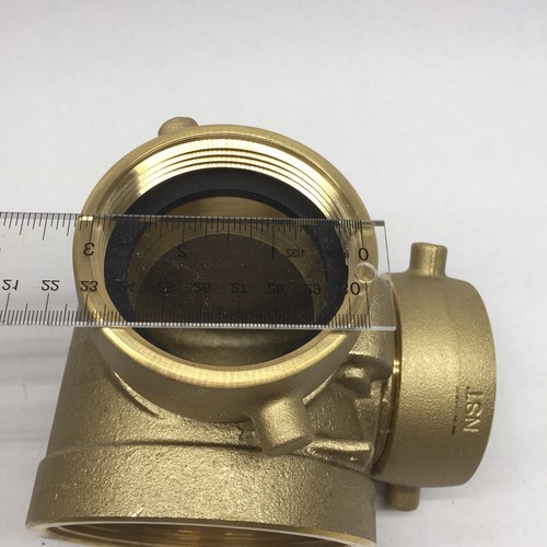 AUTOSPKR 90 BRASS SINGLE CLAPPER SIAMESE 4" NPT(F)NPT X2 1/2" | eBay