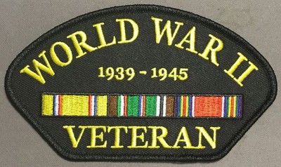 World War 2 Veteran with ribbons licensedd hat patch | eBay