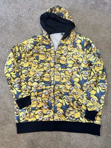 Universal Studios Despicable Me Minion Full Zip Adult XXL Jacket Hooded ...