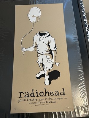 Radiohead 2006 Los Angeles Silkscreen poster balloon Boy Deerhoof | eBay