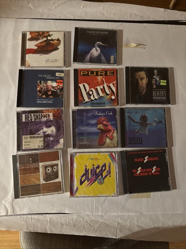 LOT of 11 CDs Mixed Genre Nirvana Black Sabbath Faith No More Pure ...