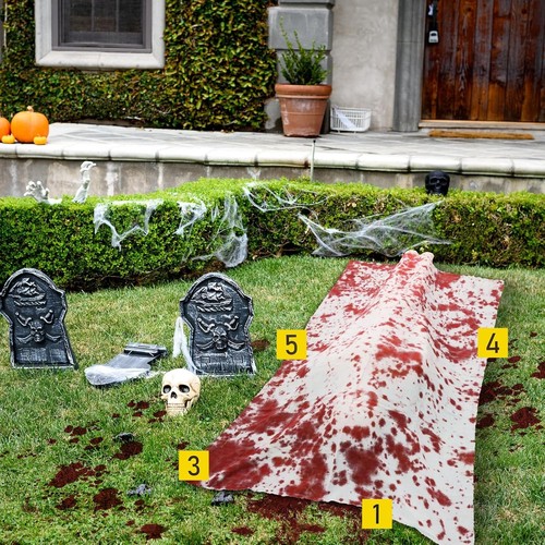 DKINY Halloween Decorations Crime Murder Scene Props, Dead Victims ...