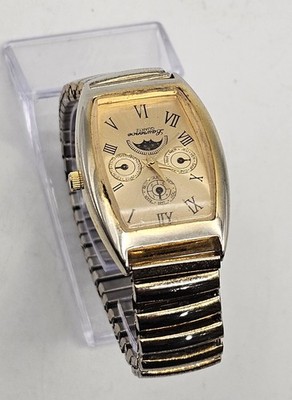 Laurence Quartz Moon Phase Watch with Expansion Band Work Broken Band ...