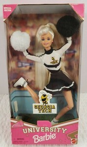 NEW 1996 University Barbie Special Edition GERORGIA TECH Cheerleader ...
