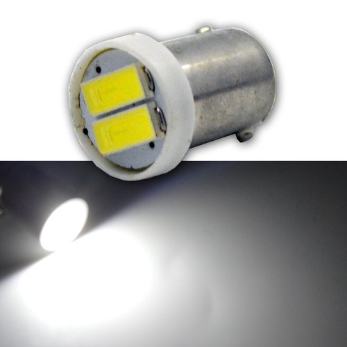 4X BAY9S H21W 6000K WHITE 2-LED 7020SMD DC24V CAR TRUCK 433 Indicator ...