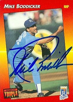 Mike Boddicker autographed Baseball Card (Royals) 1992 Donruss Triple ...