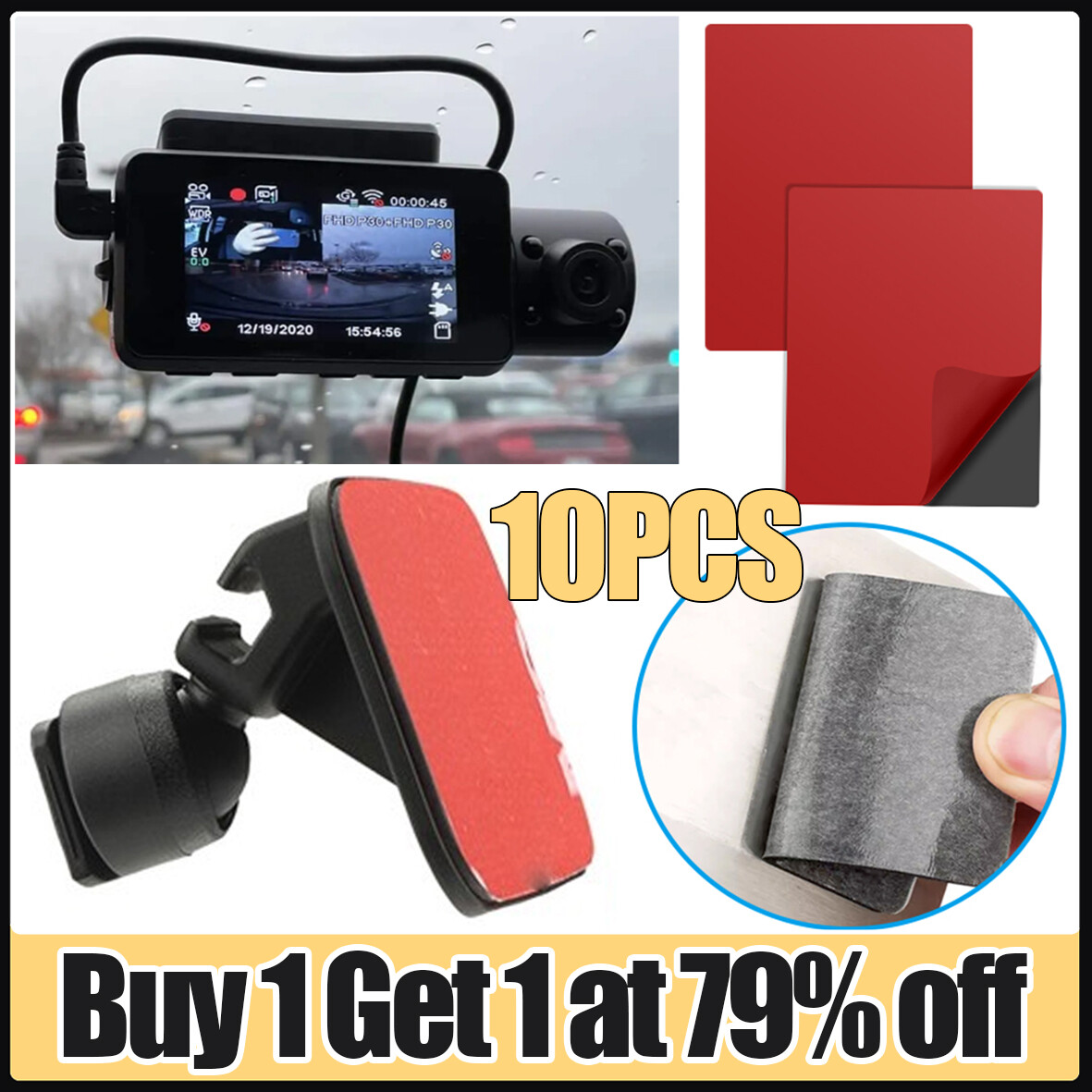 For Nextbase Replacement Dashcam Double Sided Adhesive Sticky Pad Dash ...