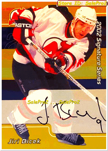 BAP SIGNATURE 2001 JIRI BICEK NHL NEW JERSEY DEVILS #239 ROOKIE ...