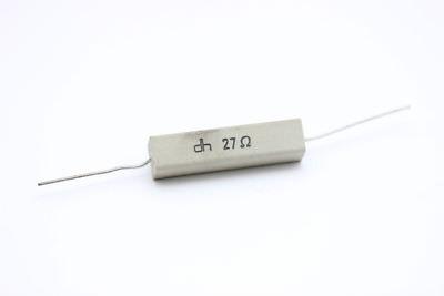 CEMENTED CERAMIC RESISTOR 27 OHM 8W DH AXIAL NOS (New Old Stock) *1PC ...