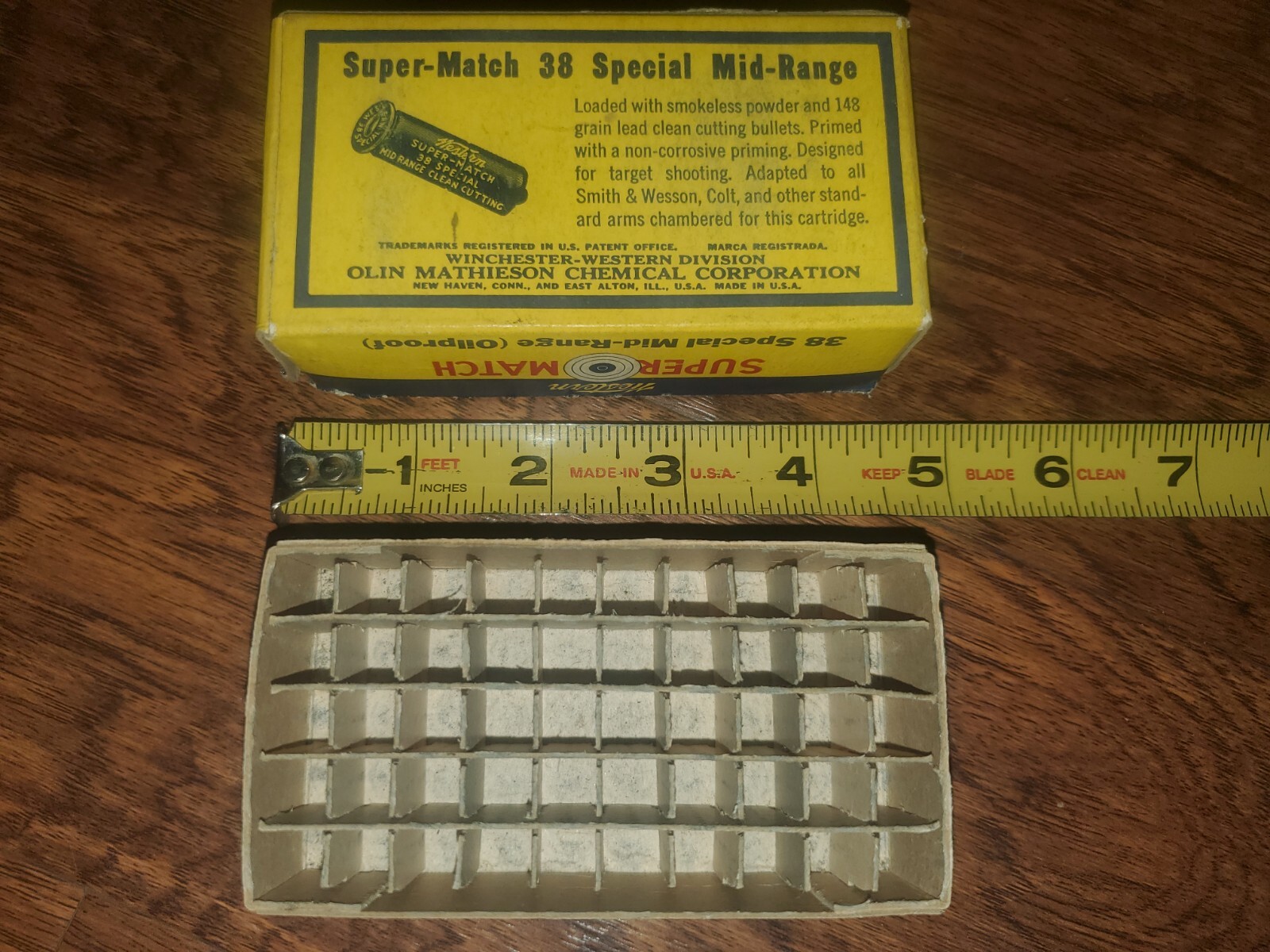 Vintage Western Super Match 38 Special Mid-Range Ammo Empty Shell Box ...